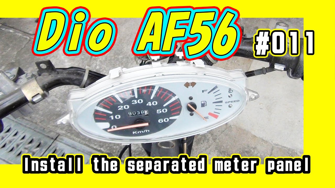 Honda Dio AF56 Install the separated meter panel メーター取り付け - YouTube