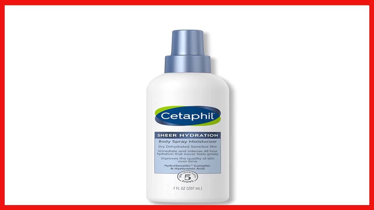 CETAPHIL Sheer Hydration Fragrance Free Body Moisturizer Spray, 7 fl.oz ...