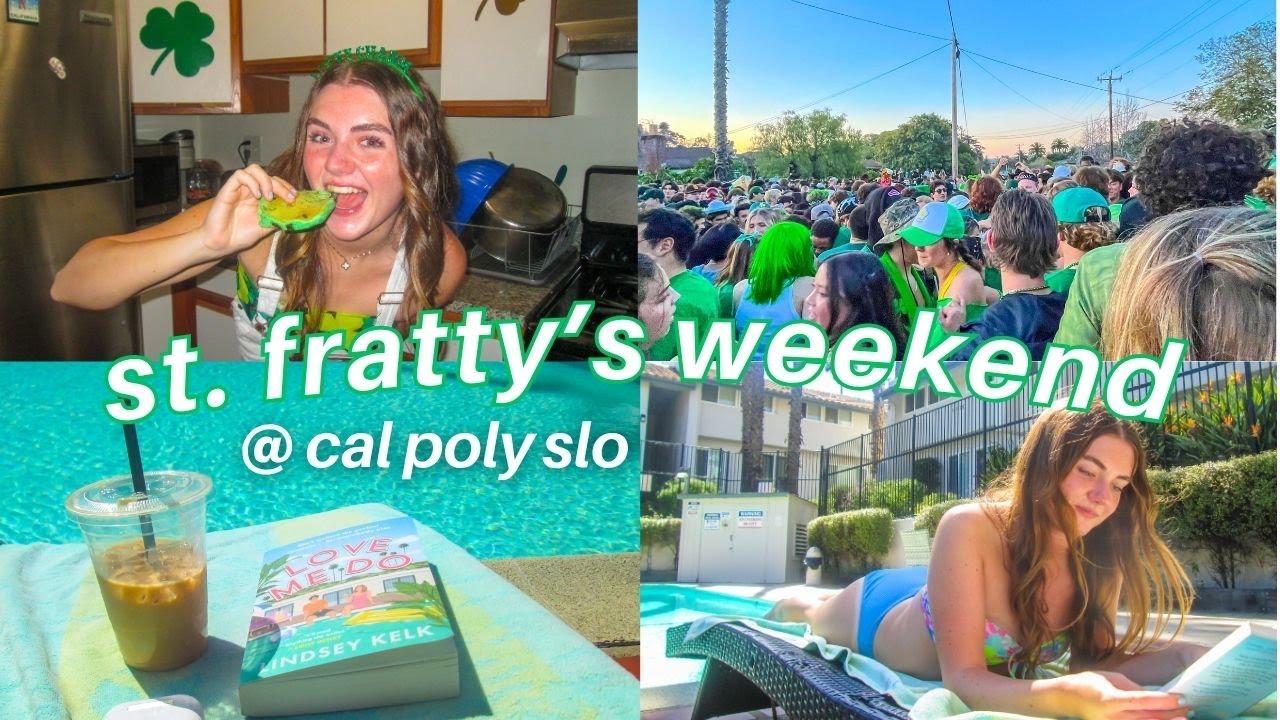 college weekend in my life @ cal poly slo *st fratty’s edition* - YouTube