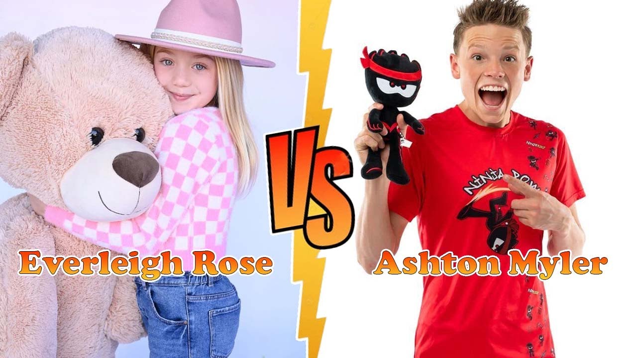 Ashton Myler (Ninja Kids Tv) VS Everleigh Rose Stunning Transformation ...