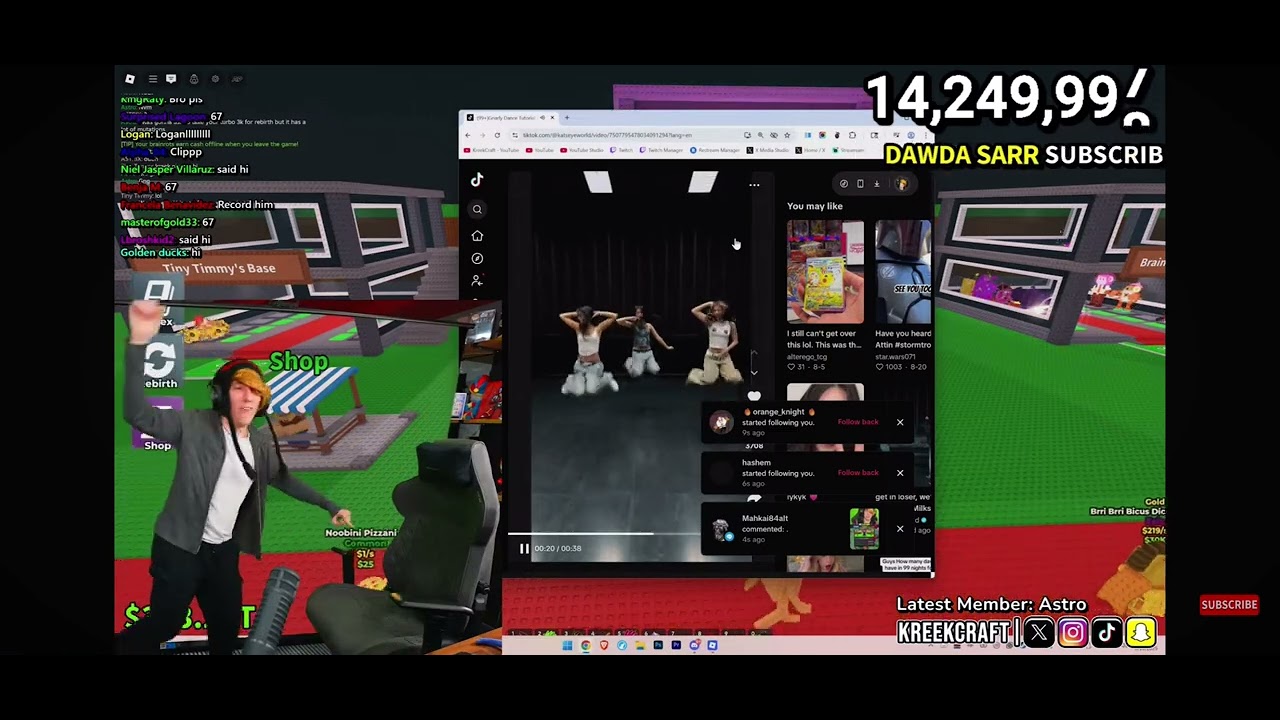 kreekcraft doing a cringy dance - YouTube