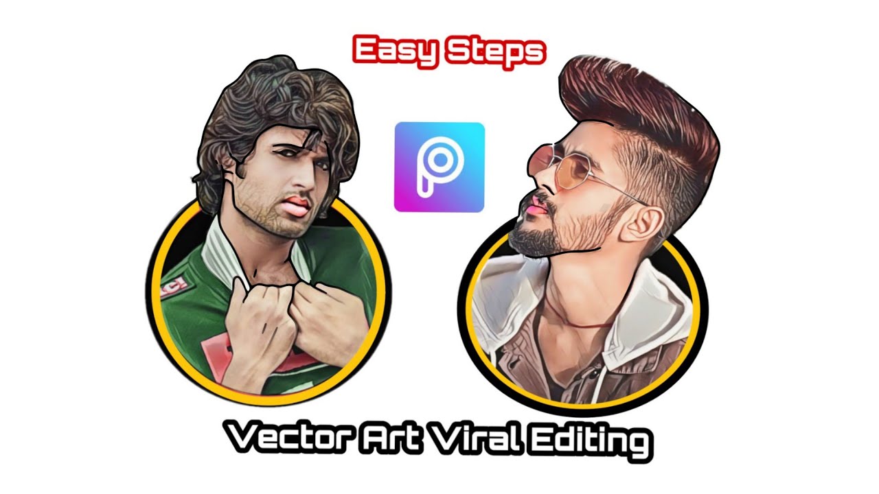 Picsart editing || Vector art logo || Picsart Cartoon Portrait ...