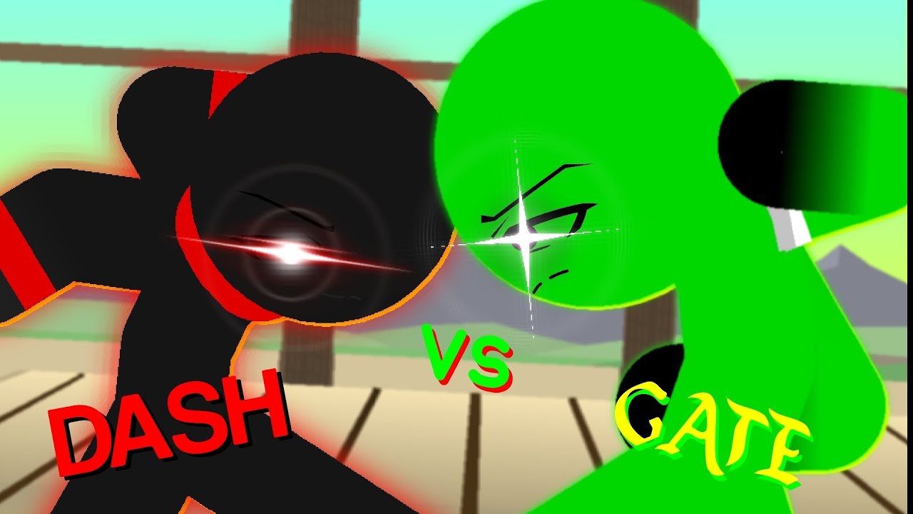 Dash vs Gate | sticknodes fighting animation - YouTube