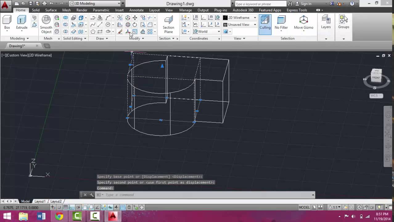 Combining Solids Autocad 2014 - YouTube
