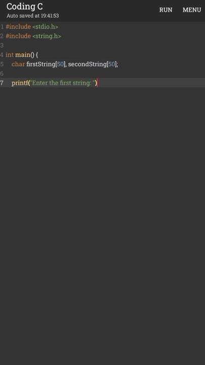 C Program For Concatenating Two String Short Shorts Viral Youtube