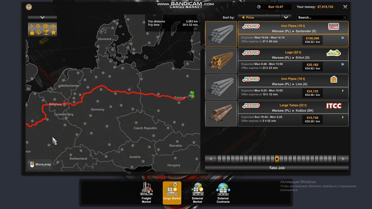 ETS 2. From Warsaw to Santander. Part 1. Driving in Poland and Germany ...