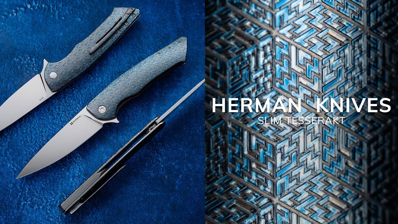 FOLDING KNIFE FOLDER SLIM 430 M398 TESSERACT HERMAN KNIVES - YouTube