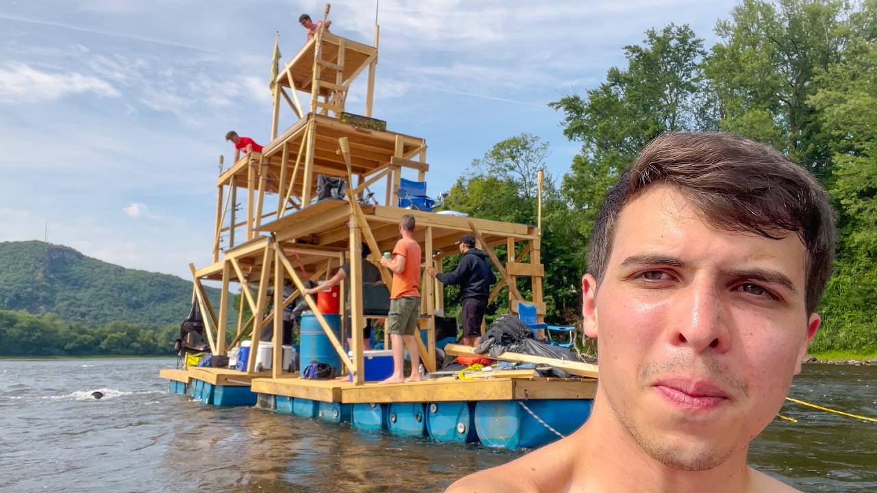 We Built A 4-STORY RAFT In 3 Days. This Is What Happened. (DIY ...