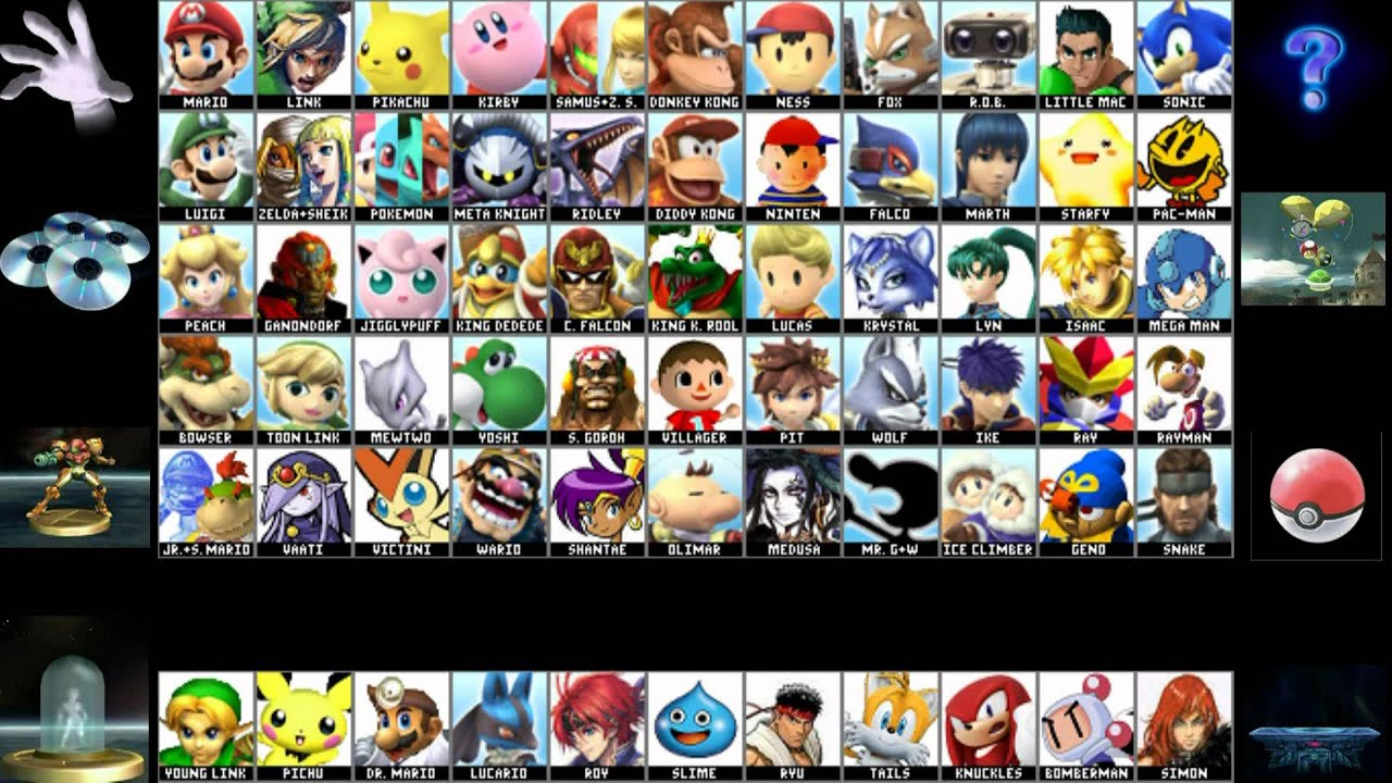 The Best Super Smash Bros. 4 Roster - YouTube