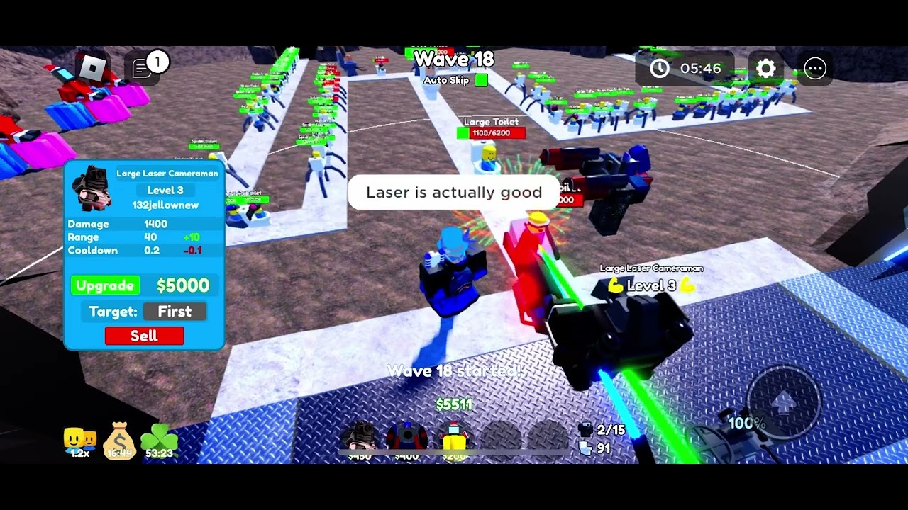 Showcasing (Large Firework Cameraman) and Large Laser cameraman Roblox ...