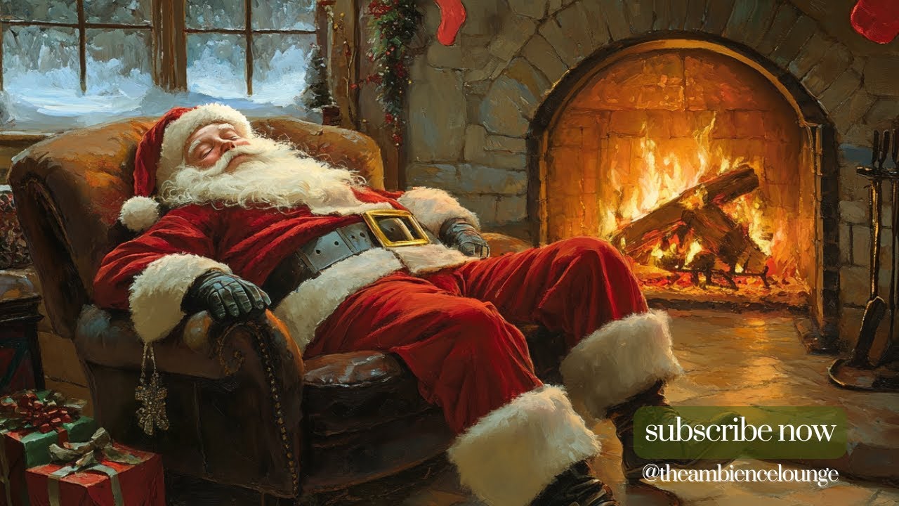 A Cozy Christmas Eve Ambience: Santa's Rest by the Fireplace - YouTube
