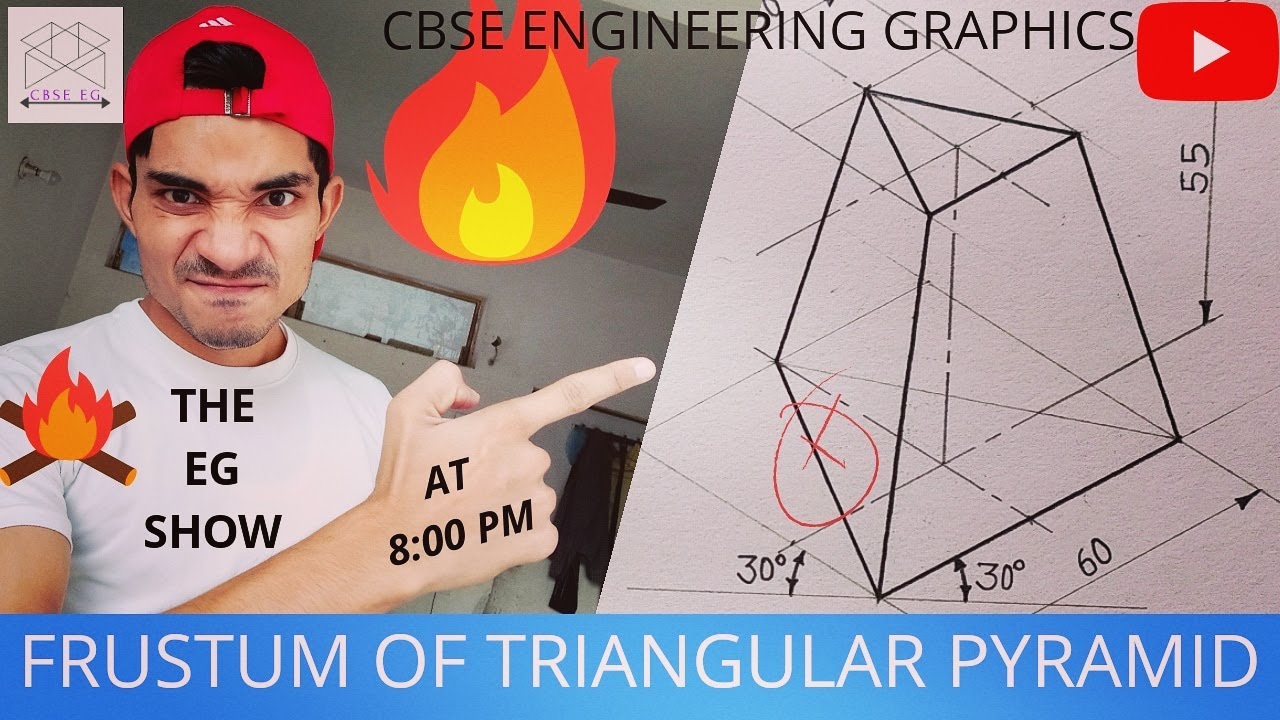 How to draw Frustum of Triangular Pyramid given position || #theegshow ...