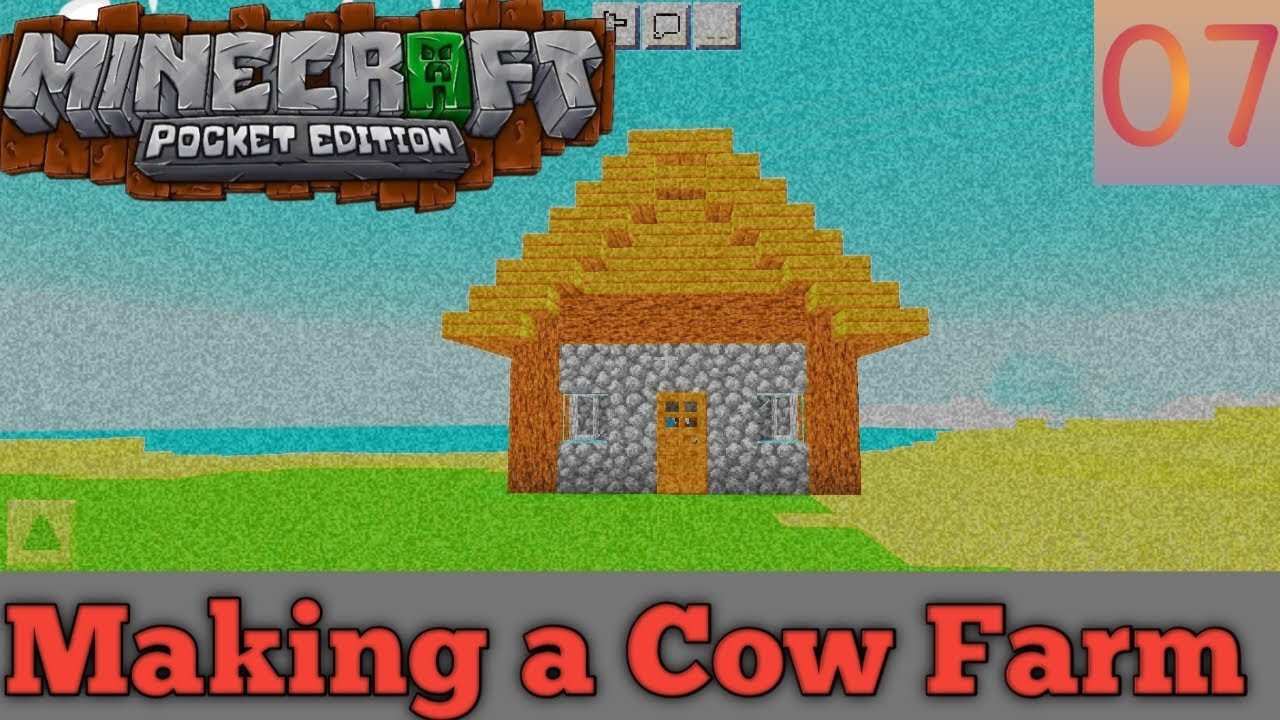 Cow Farm || @minecraft Pocket Edition Survival Series #07 - YouTube