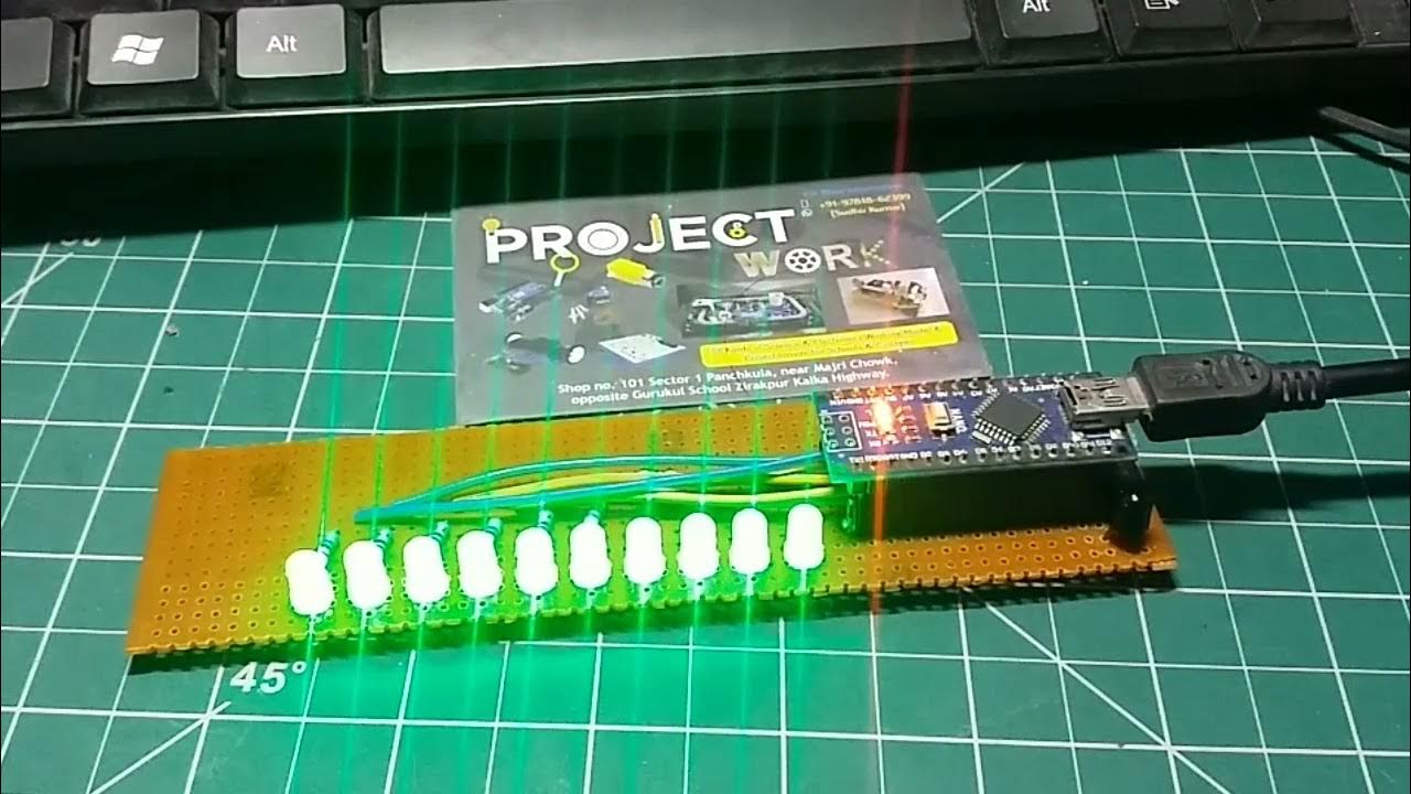 led chaser using arduino - YouTube