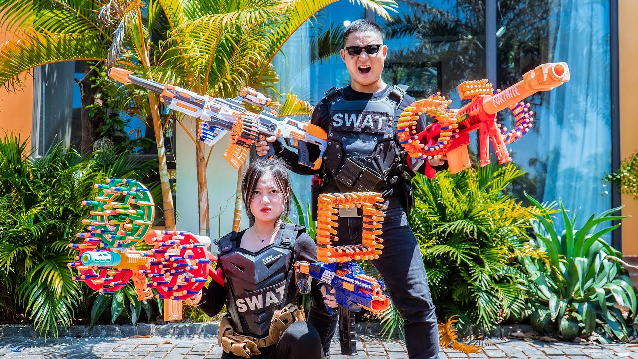 LTT Nerf War : Nerf Showdown SEAL X Warriors Nerf Guns Fight Crime Dr ...