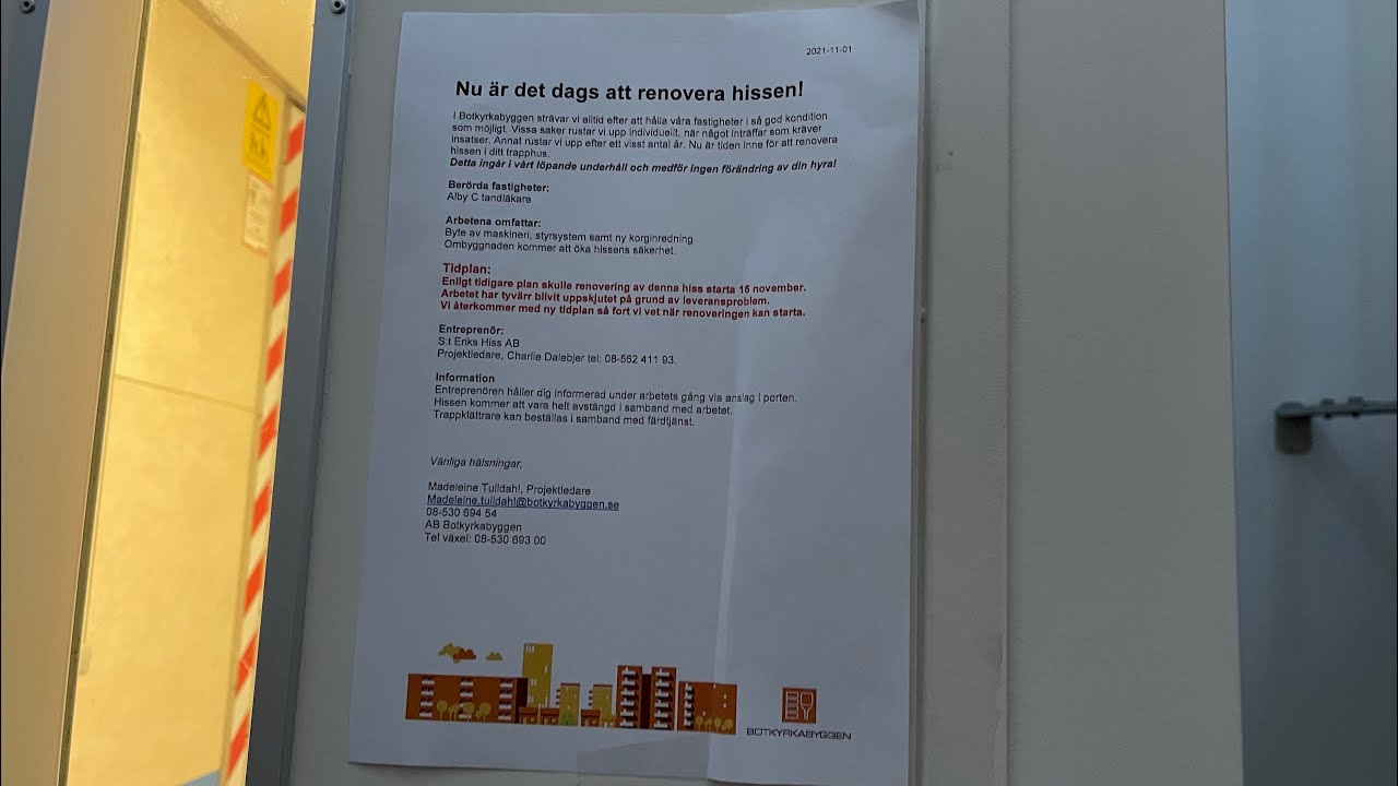 RIP! KONE (Motala Hissar) Elevator @ Distriktstandvården Tandläkare ...