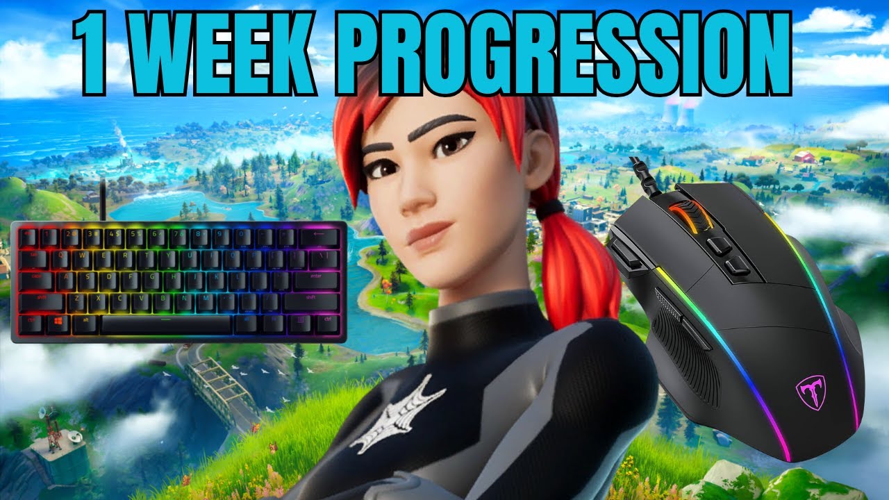 My 1 Week Fortnite Keyboard & Mouse Progression! - YouTube