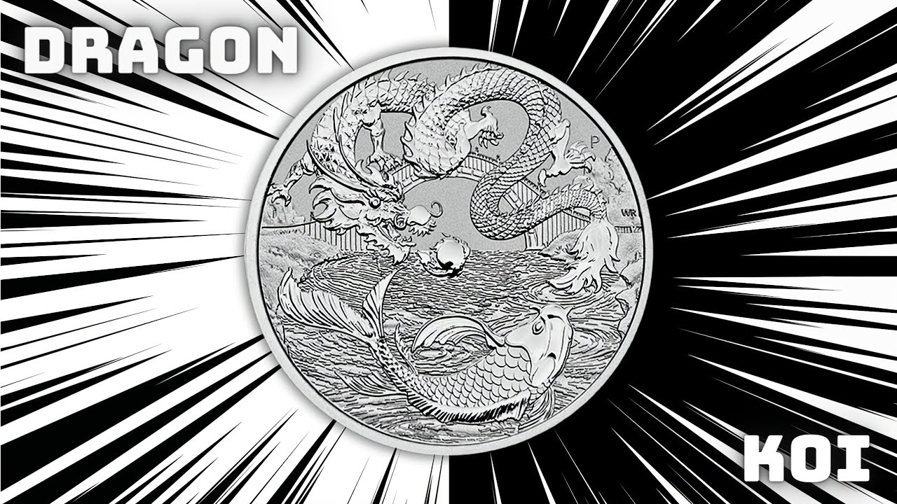 Dragon and Koi Myths Legends Silver Bullion Coin - YouTube