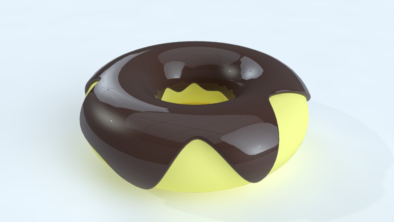 Donut Food 3D Modeling Practice Using AutoCAD - YouTube