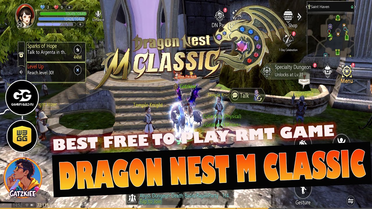 NEW FREE TO PLAY RMT GAME DRAGON NEST M CLASSIC SOLID ANG GAMEPLAY ...
