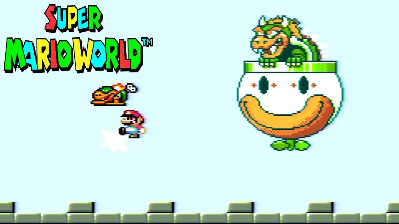 SUPER MARIO WORLD - BOWSER Boss Fight - SNES/SFC - YouTube