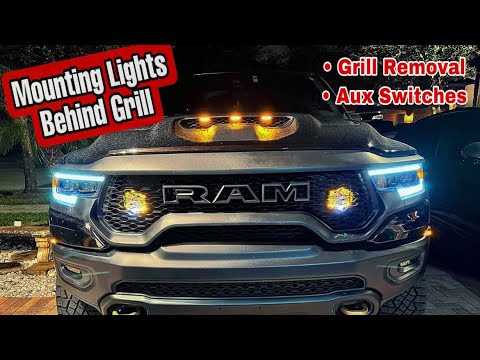 Ram TRX Off Road Lights Behind The Grill | Baja Designs Knock-Offs ...