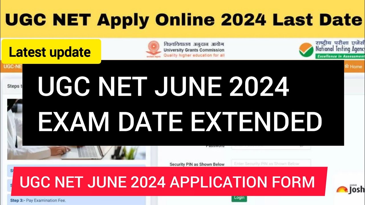 UGC NET JUNE 2024 LATEST NOTICE|UGC NET JUNE EXAM DATE EXTENDED 2024 ...