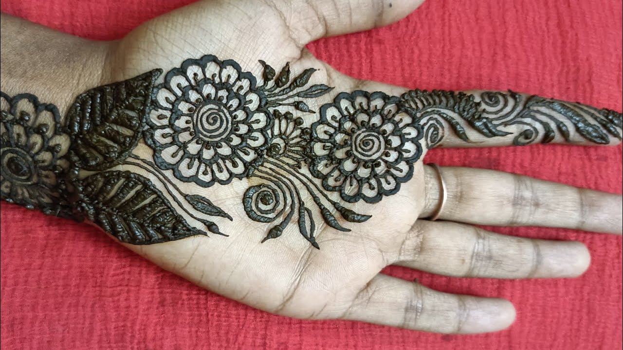 flower mehandi designs for hand/beautiful Arabic flower mehandi designs ...
