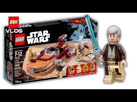 LEGO Star Wars 75173 Luke's Landspeeder 2017 Unboxing Speed Build and ...