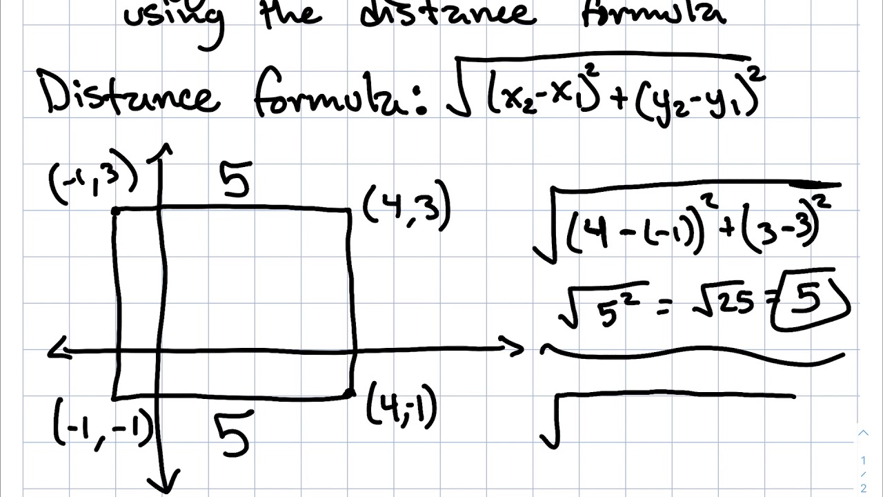Area and Perimeter using Distance Formula - YouTube