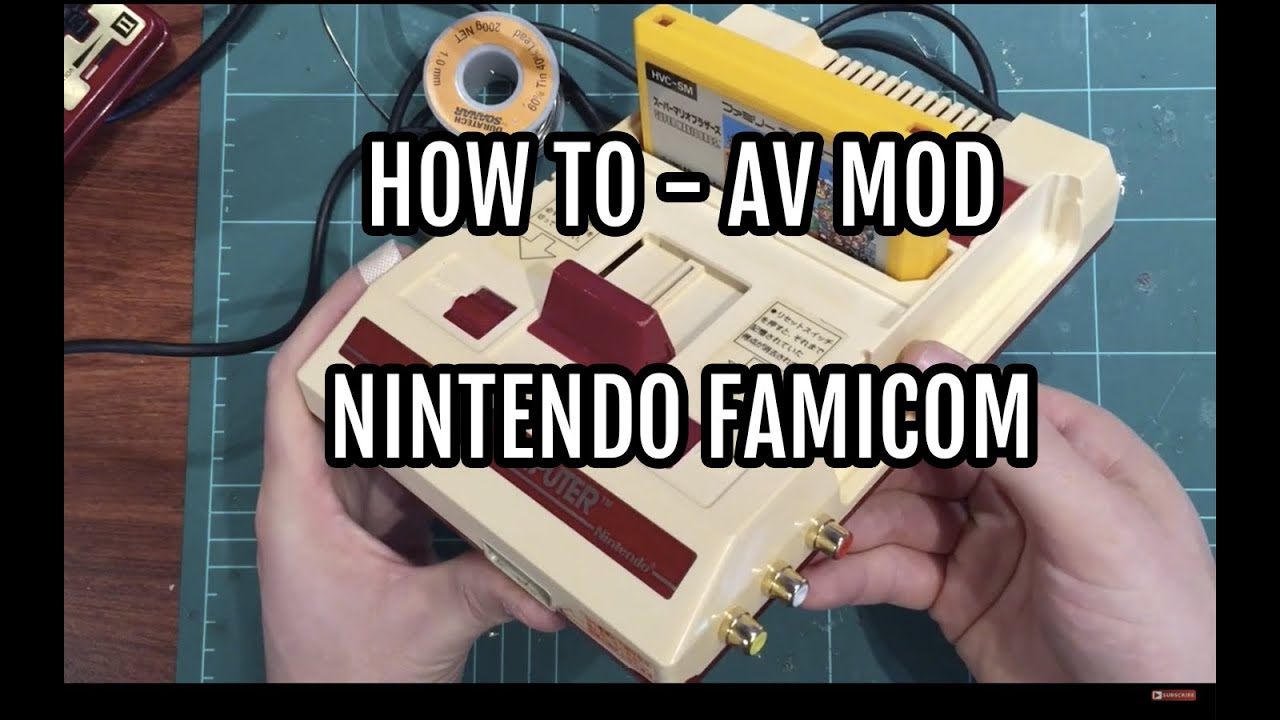How to AV mod the Japanese Nintendo Famicom console with composite ...