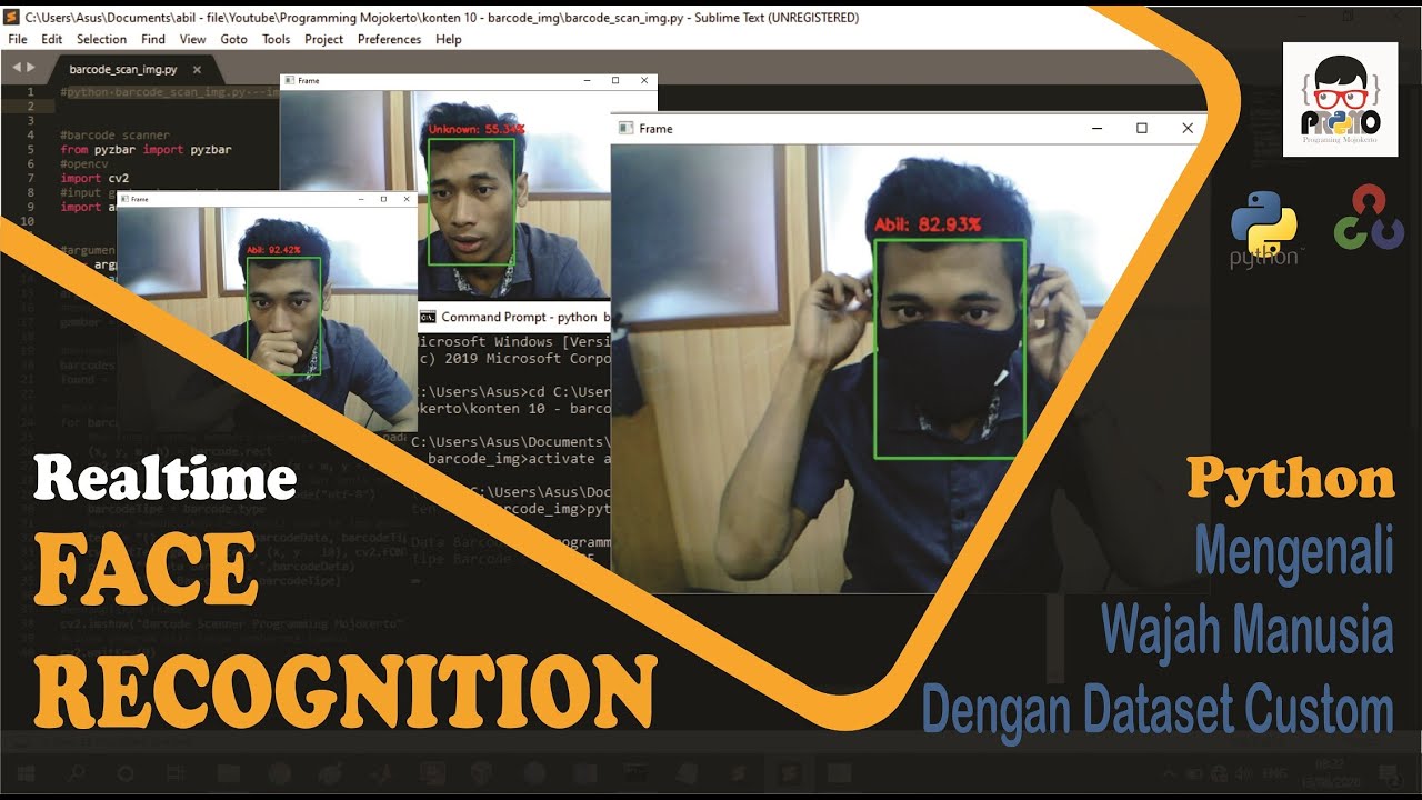 Face Recognition Realtime - Menggunakan Dataset Sendiri dengan Python ...