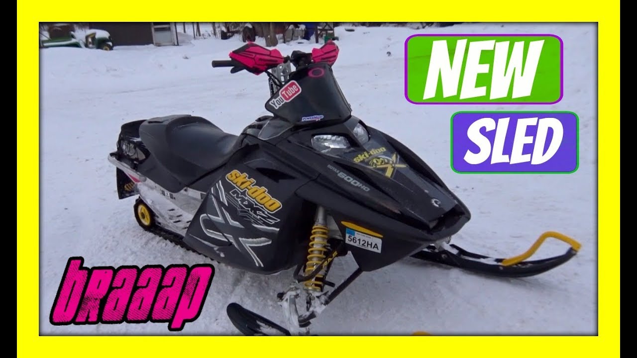 First Snowmobile | 2004 Skidoo MXZX 600 HO Rev - YouTube