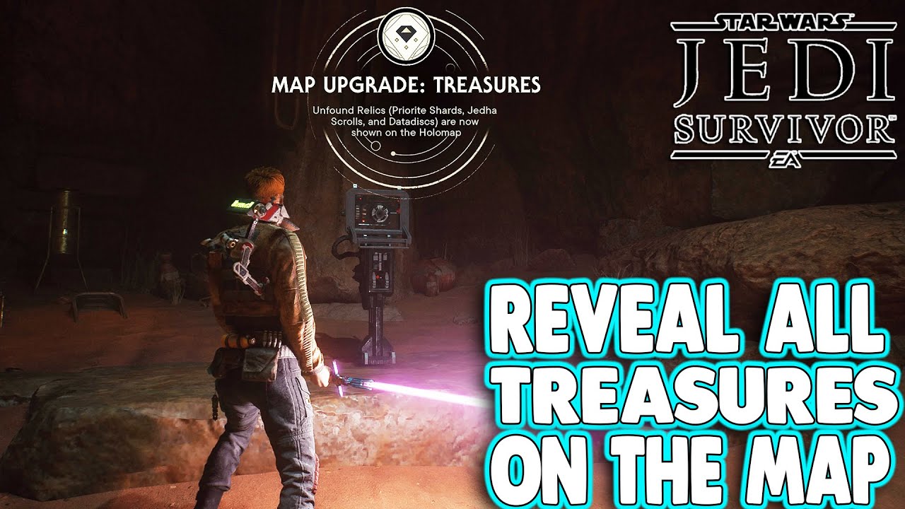 HOW TO REVEAL ALL TREASURES ON MAP in Star Wars Jedi Surivor (Map ...