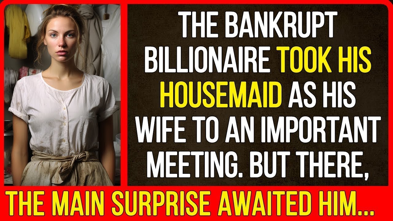 The bankrupt billionaire brought his housekeeper to a crucial meeting ...