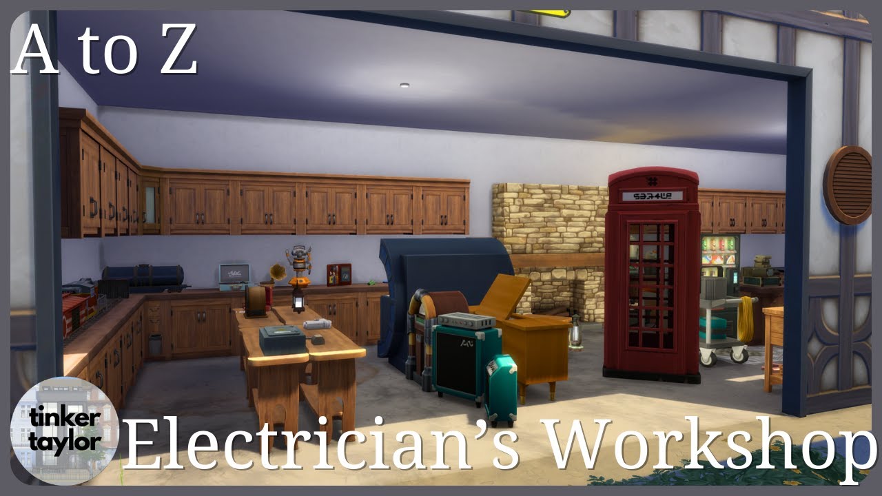 A to Z Challenge: Electrician's Workshop || Sims 4 Build - YouTube