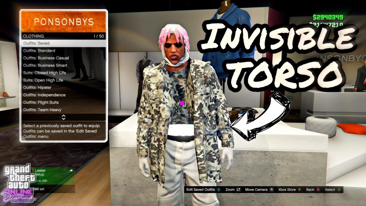 GTA 5 ONLINE *SOLO* INVISIBLE TORSO GLITCH *NO TRANSFER GLITCH * *AFTER ...