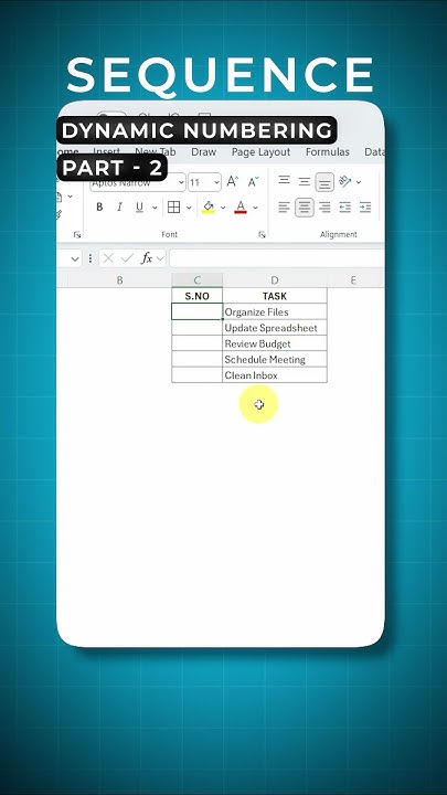 Automate numbering in excel with sequence and counta function - YouTube