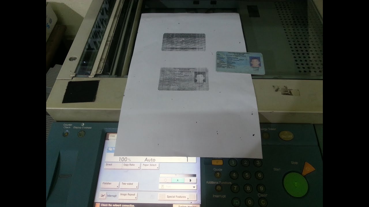 tutorial fotocopy ktp legalisir/depan belakang jadi 1 kertas/canon ...