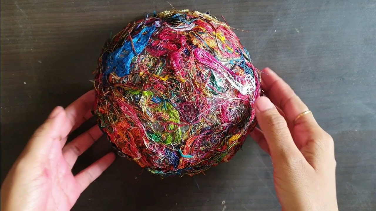 DIY Thread Craft|Thread Home Decor|ART AND CRAFT|HOW TO USE LEFTOVER ...