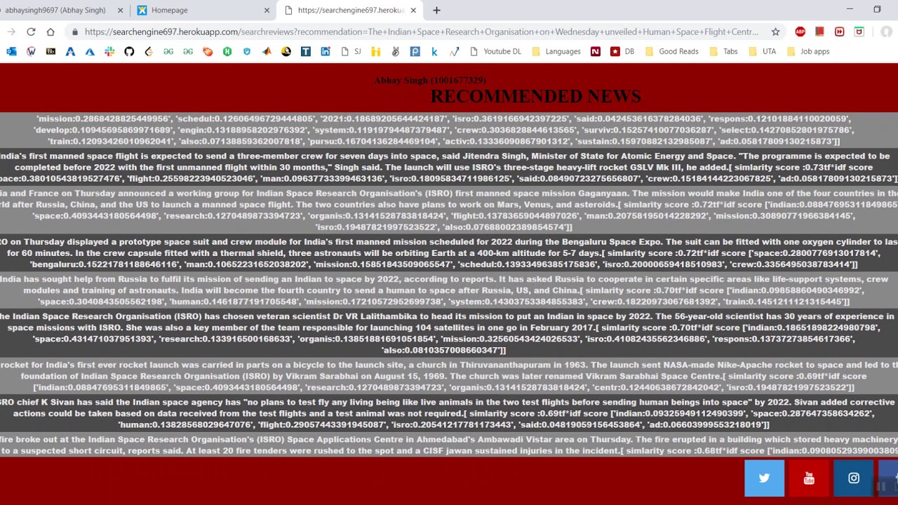 datamining project demo - YouTube