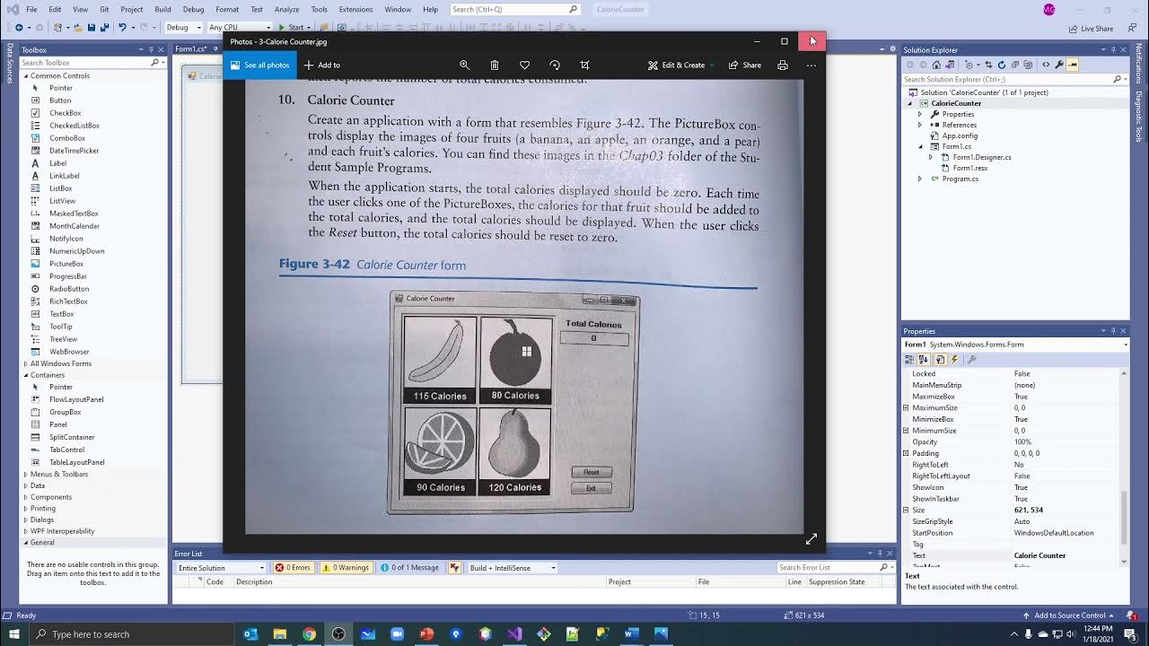 C Calorie Counter Assignment Youtube