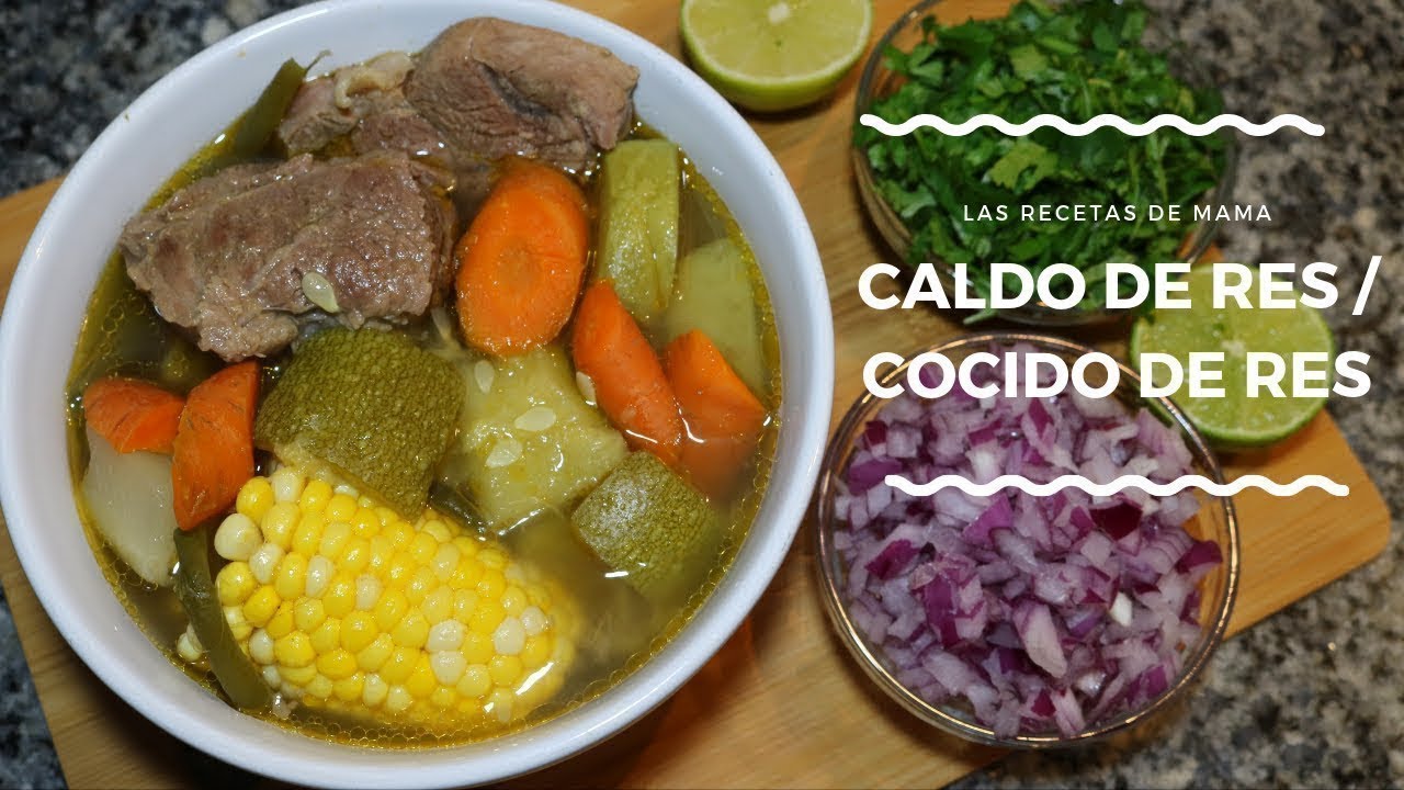 Como hacer COSIDO DE RES con Verduras || CALDO DE RES con Salsa - YouTube