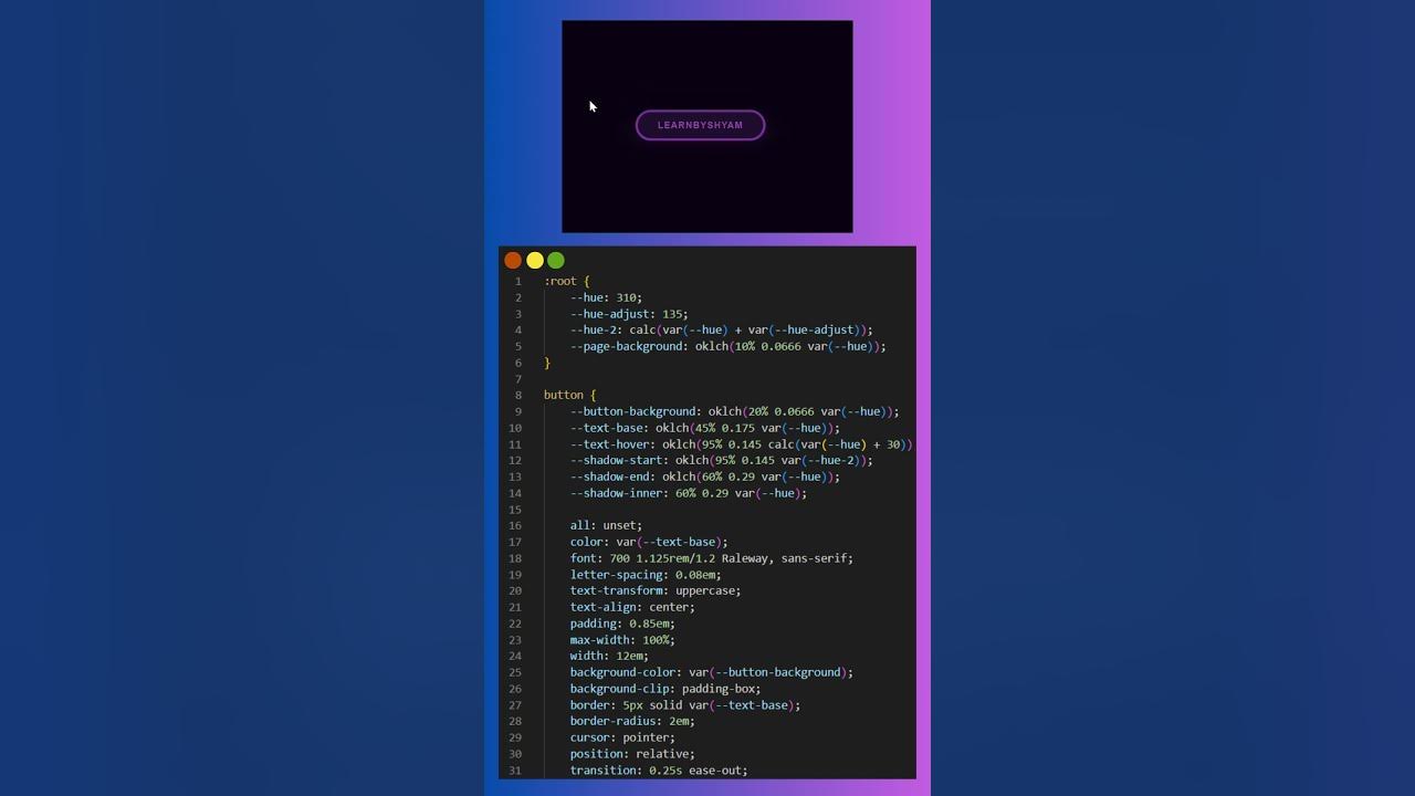 Glowy Button Using HTML CSS - YouTube