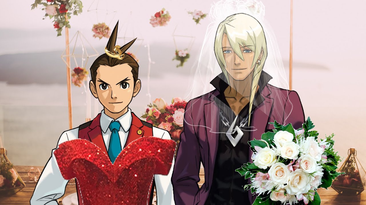 apollo justice gets married to klavier gavin PART 2!!!!!!!!!!! - YouTube