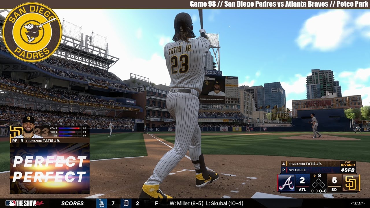 MLB THE SHOW 24 | San Diego Padres vs Atlanta Braves | Game 98 - YouTube