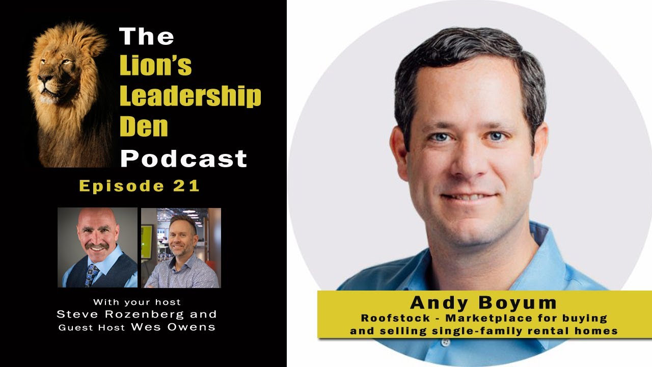 Andy Boyum from Roofstock, a Marketplace for Real Estate Investors Lion ...