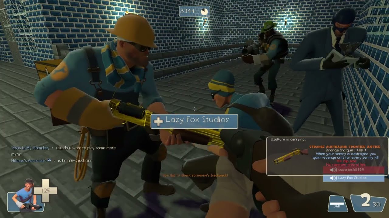 TF2 Australium Gold Frontier Justice - YouTube