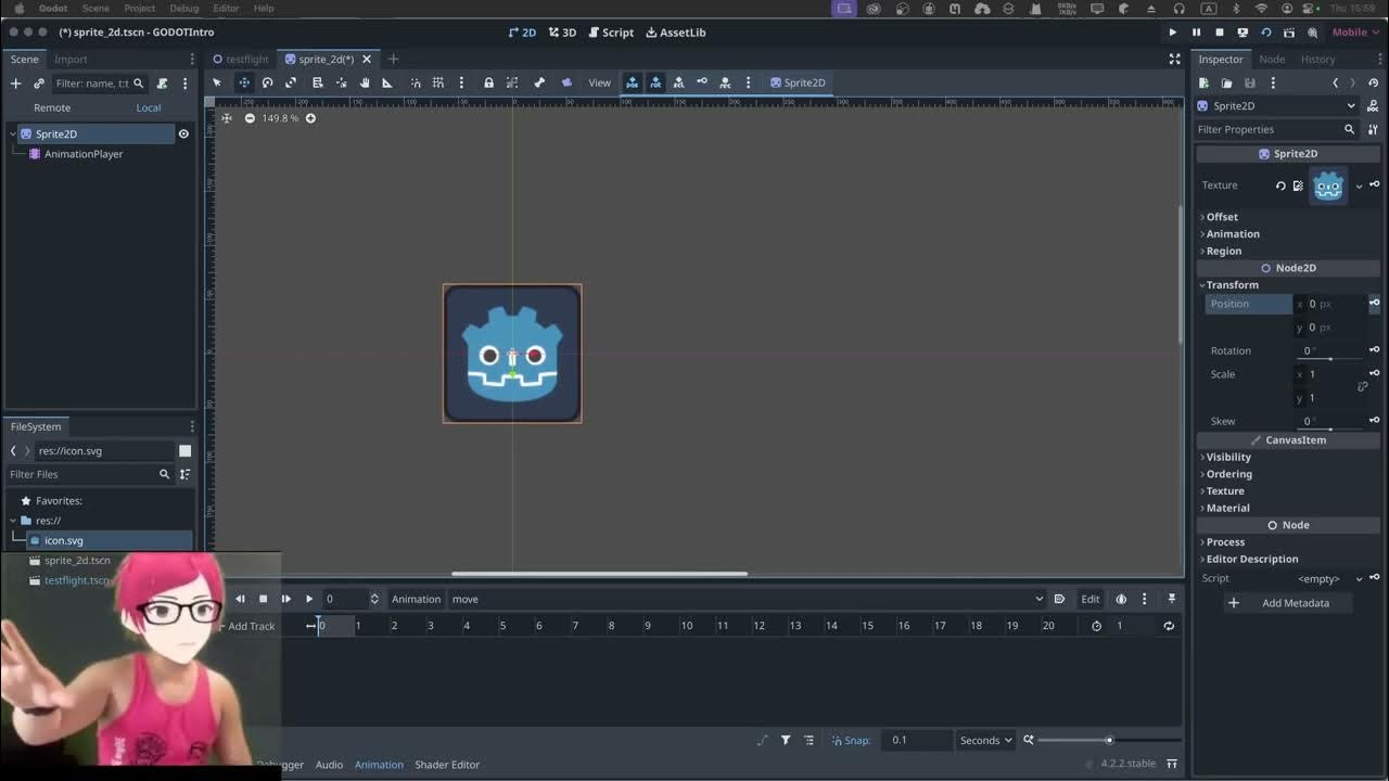 4 The Ultimate Godot Game Dev Tutorial How to add animation to node - YouTube