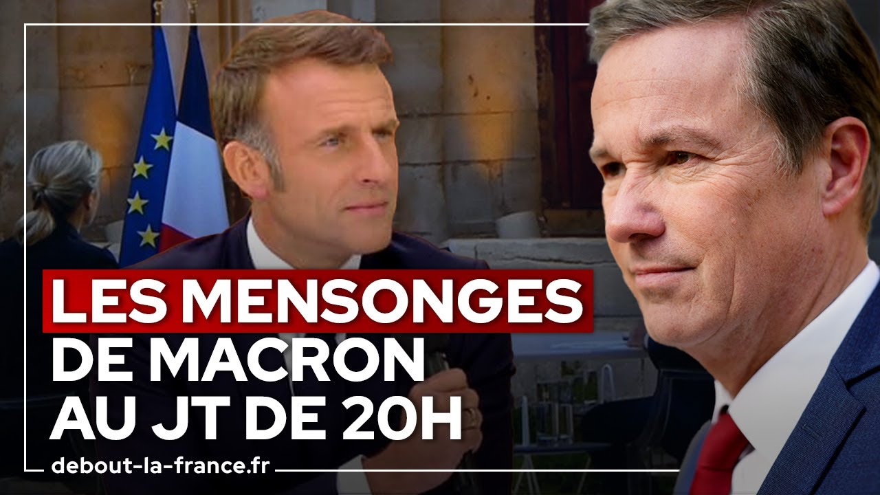 Les mensonges de Macron au JT de 20h • Nicolas Dupont-Aignan - YouTube